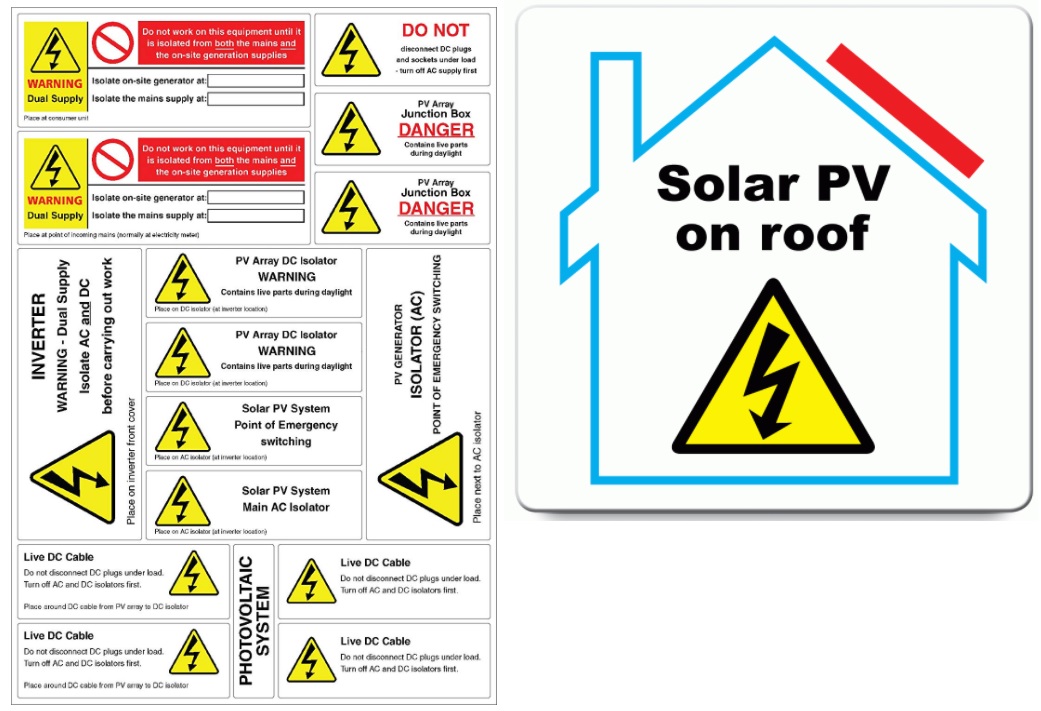 Solar PV Safety Label - Request | Marktek
